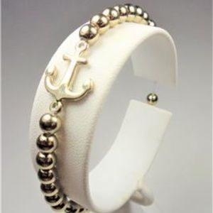 Jewelry | Nautical Gold Bead Anchor Boat Sailing Bracelet | Poshmark